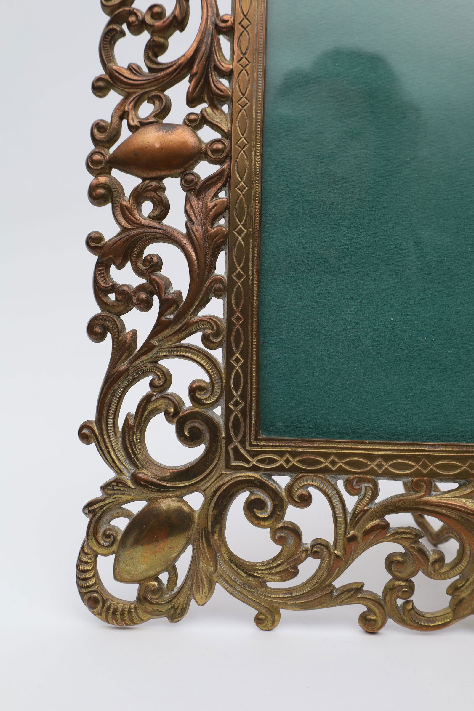 Vintage Brass Rococo Style Picture Frame