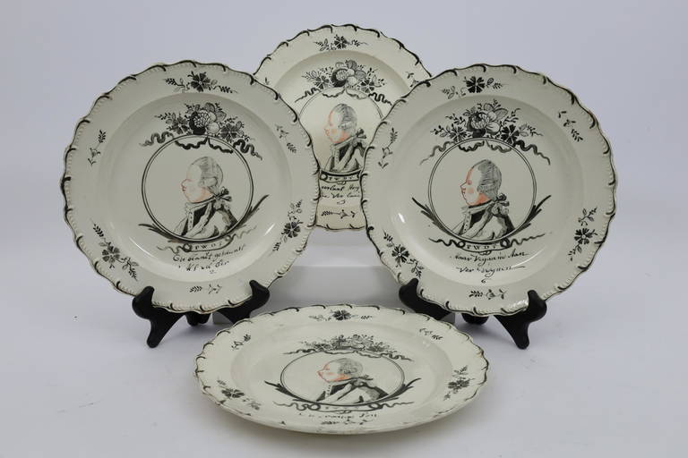 Collection Antique Dutch Porcelain Portrait Plates