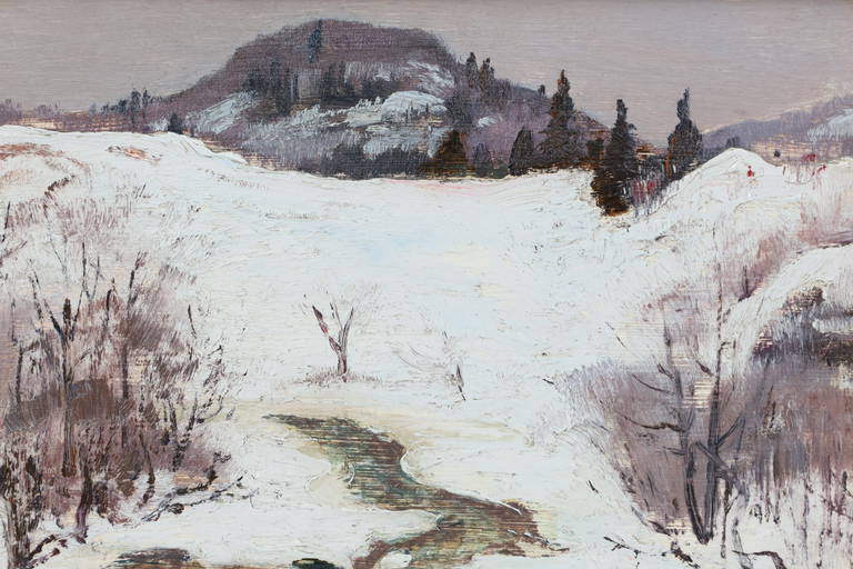 Robert Pilot Oil Painting, Winter Landscape