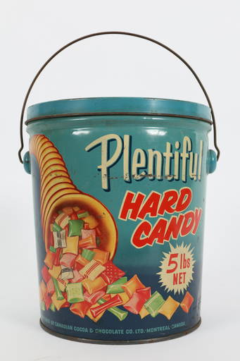 Vintage Advertising Tin Can Plentiful Hard Candy
