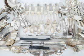 112A: 49-Piece Vintage Italian Silver Super Inox Flatwa - Sep 12, 2012 ...