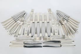112A: 49-Piece Vintage Italian Silver Super Inox Flatwa - Sep 12, 2012 ...
