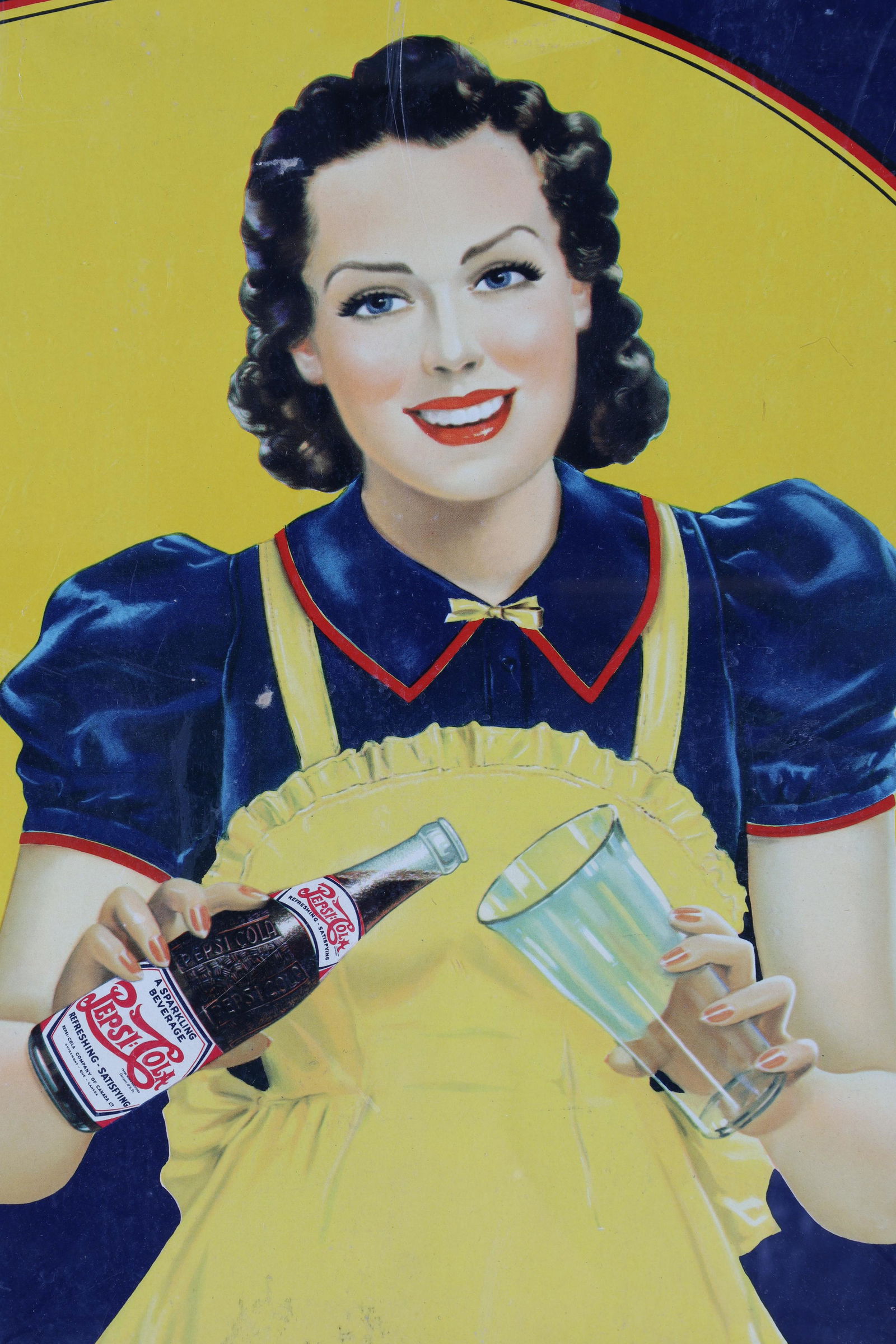 Vintage Retro Pepsi Cola Pin Up Advertising Poster