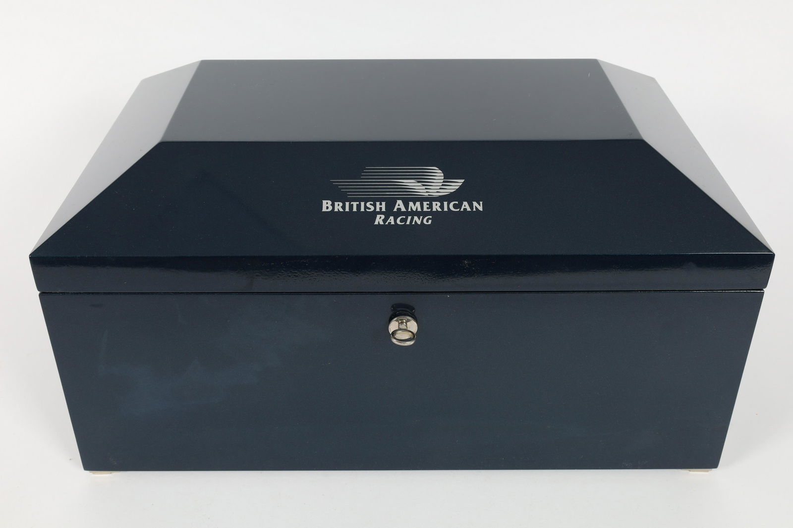 British American Racing Large Wooden Cigar Humidor