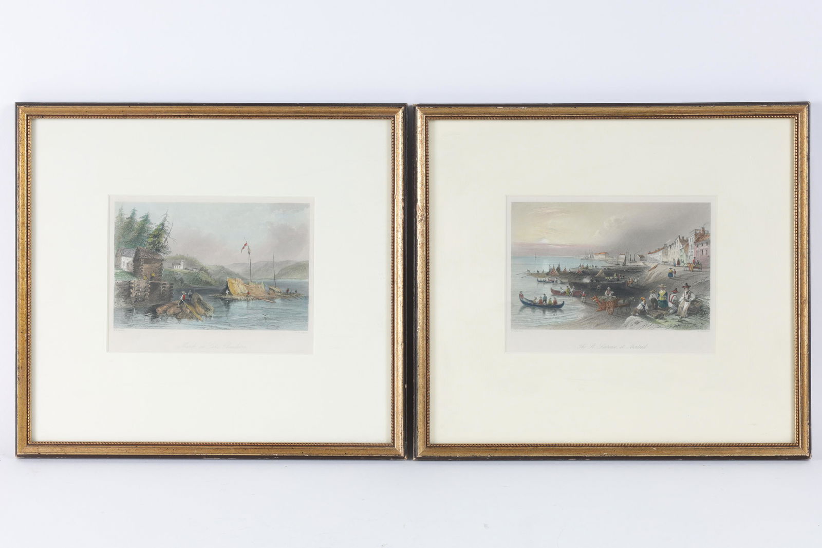 Lot Of Hand Colored Bartlett Prints, Quebec Scenes