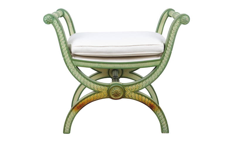 Curule X Frame Window Bench Stool