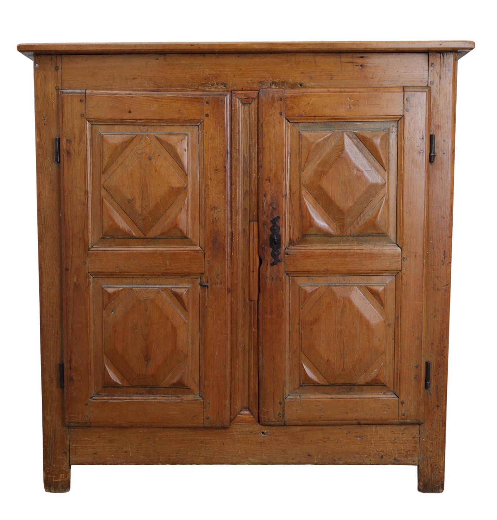 18th C Louis Xiii Quebec Diamond Point Armoire Auction