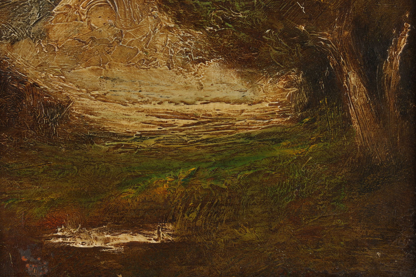 19th C John William Lawlor Landscape Painting Auction