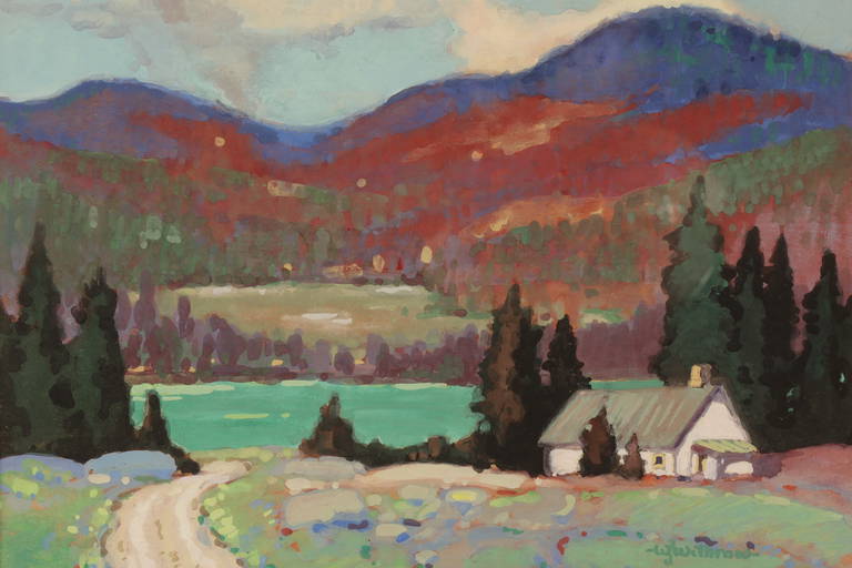 William J. Withrow Watercolour Country Landscape