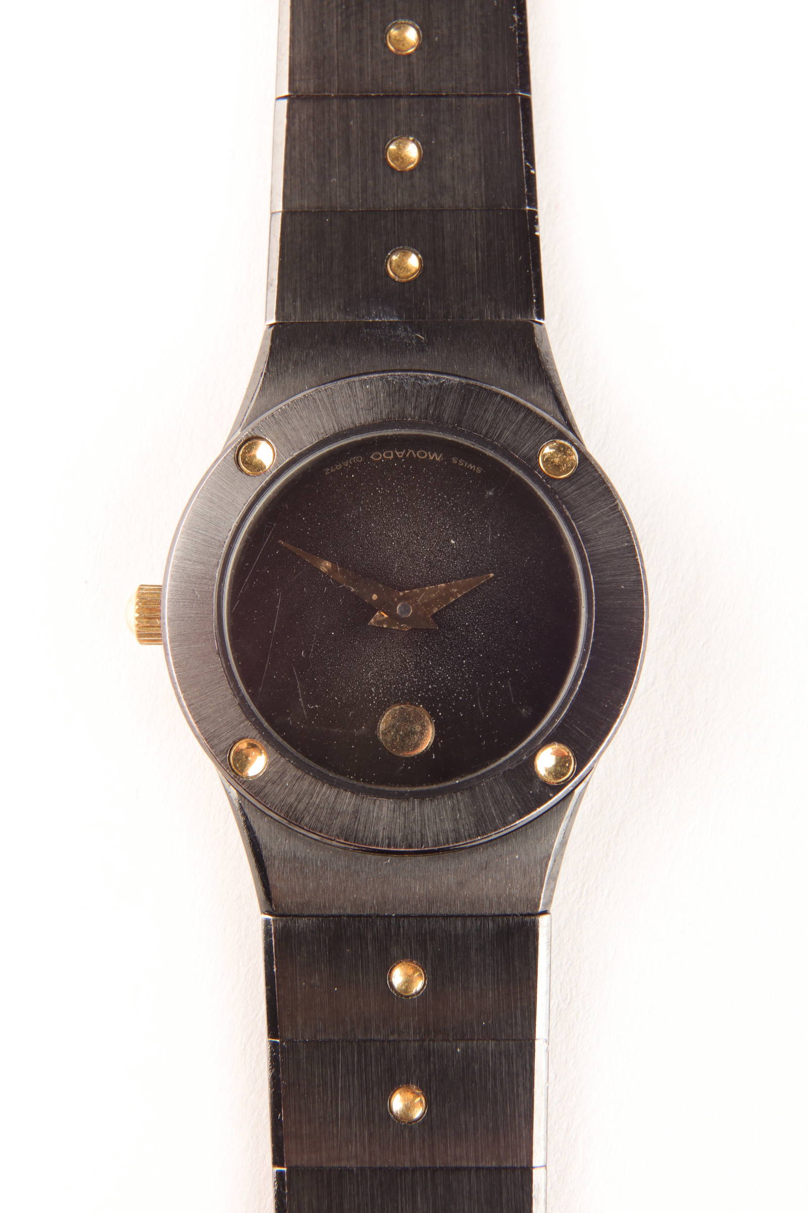 Vintage Movado Museum Black Anodized Steel Watch Auction