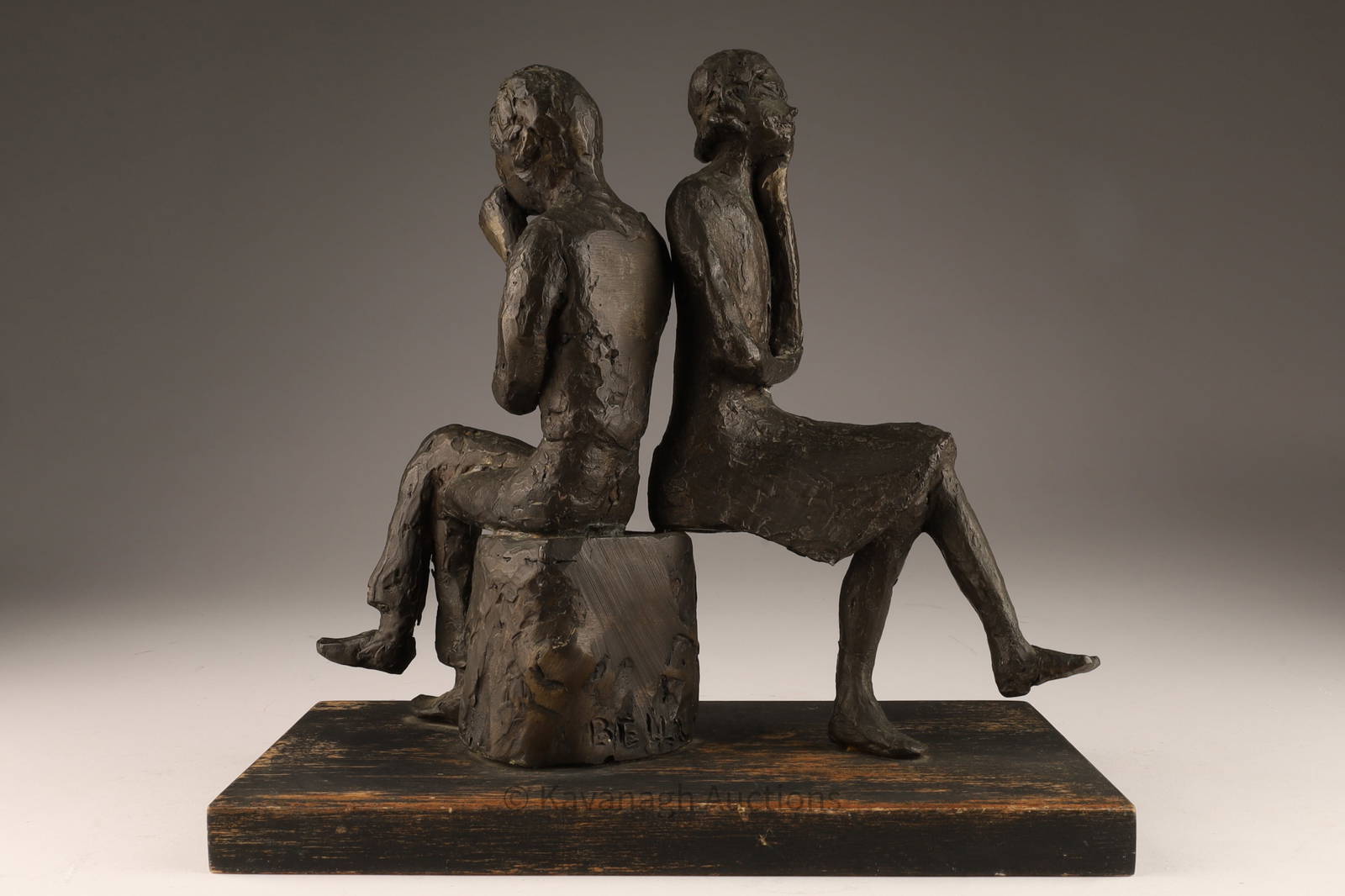 Mcm Figural Bronze Sculpture Signed Bella Rodin Auction