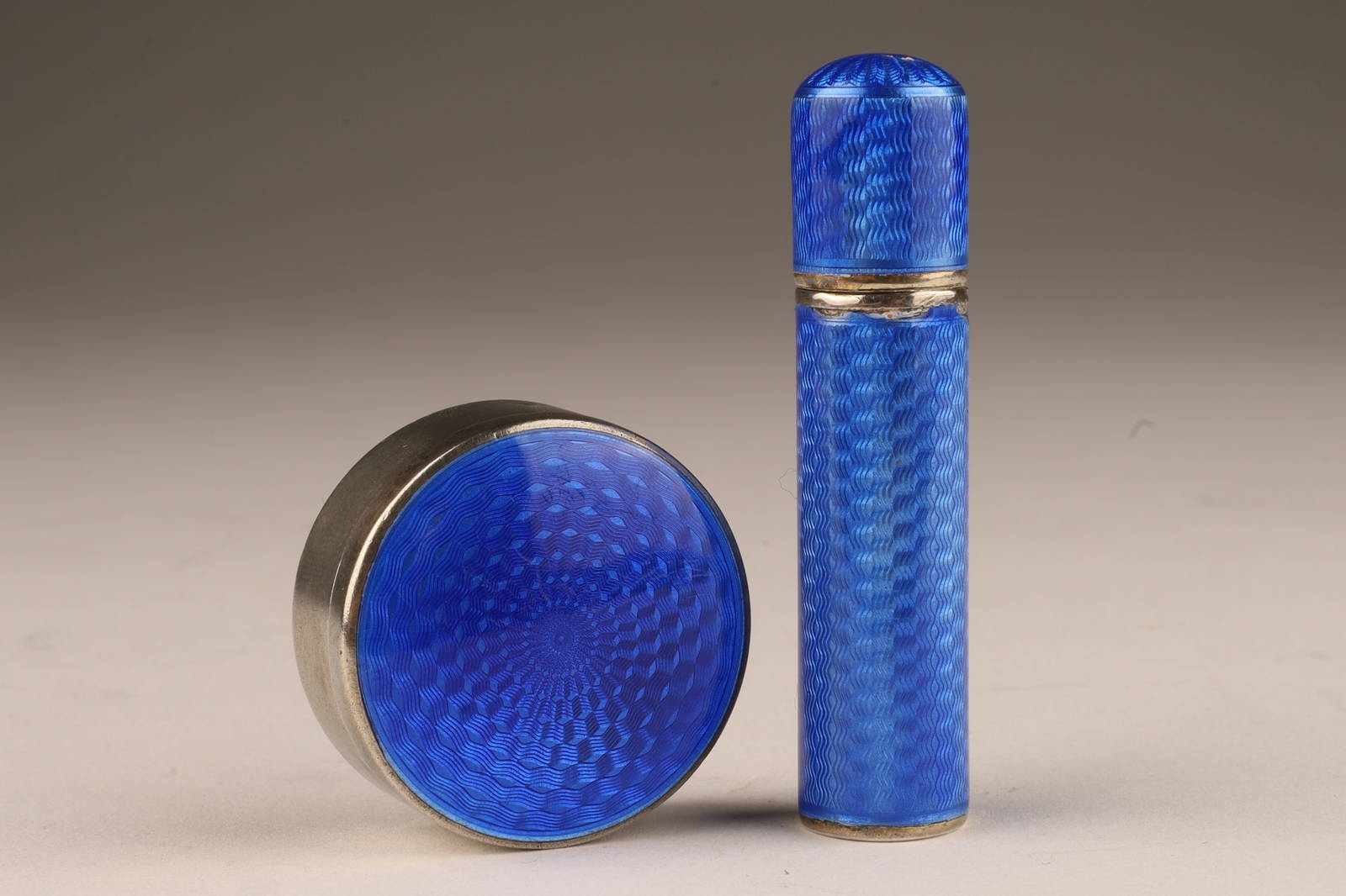 Set Birks Sterling Blue Enamel Guilloche Boxes Auction