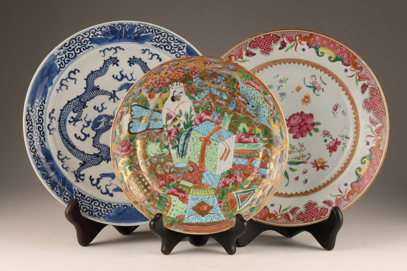 Collection Of Antique Chinese Porcelain Plates Auction