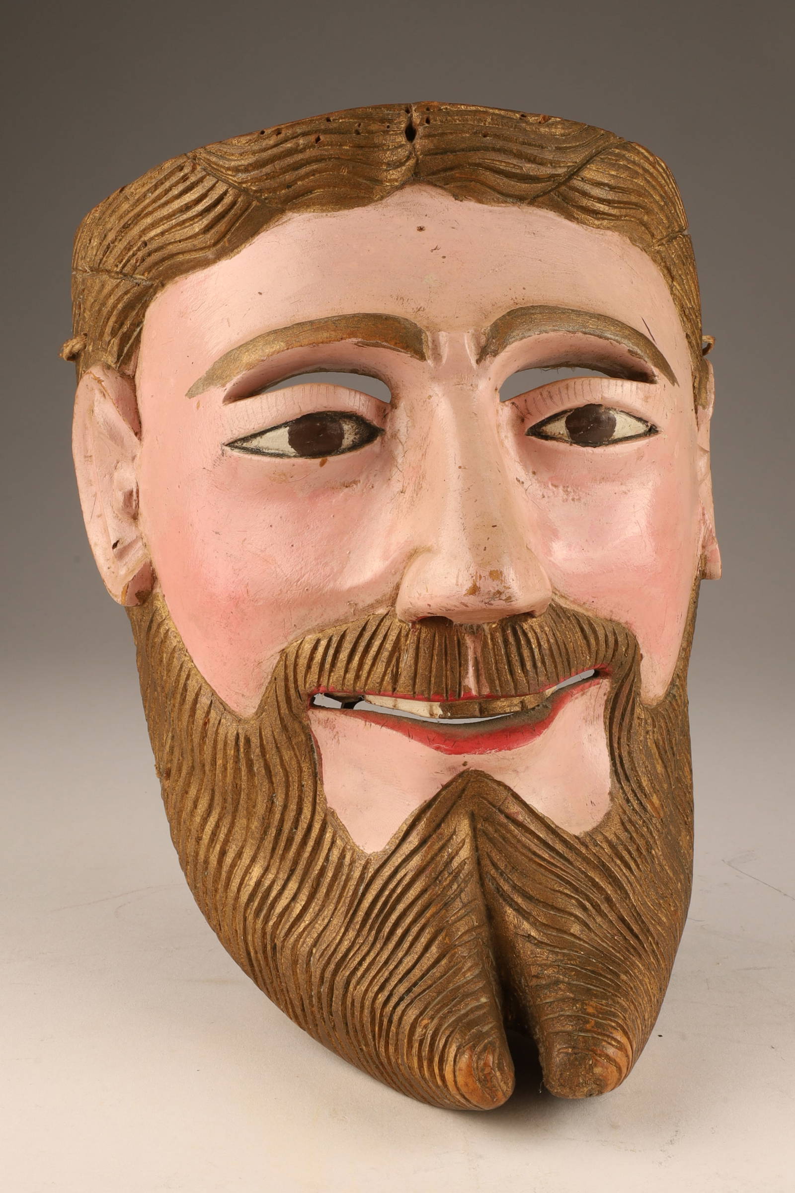 Mexican Folk Art Dance Face Mask Bearded Man Auction