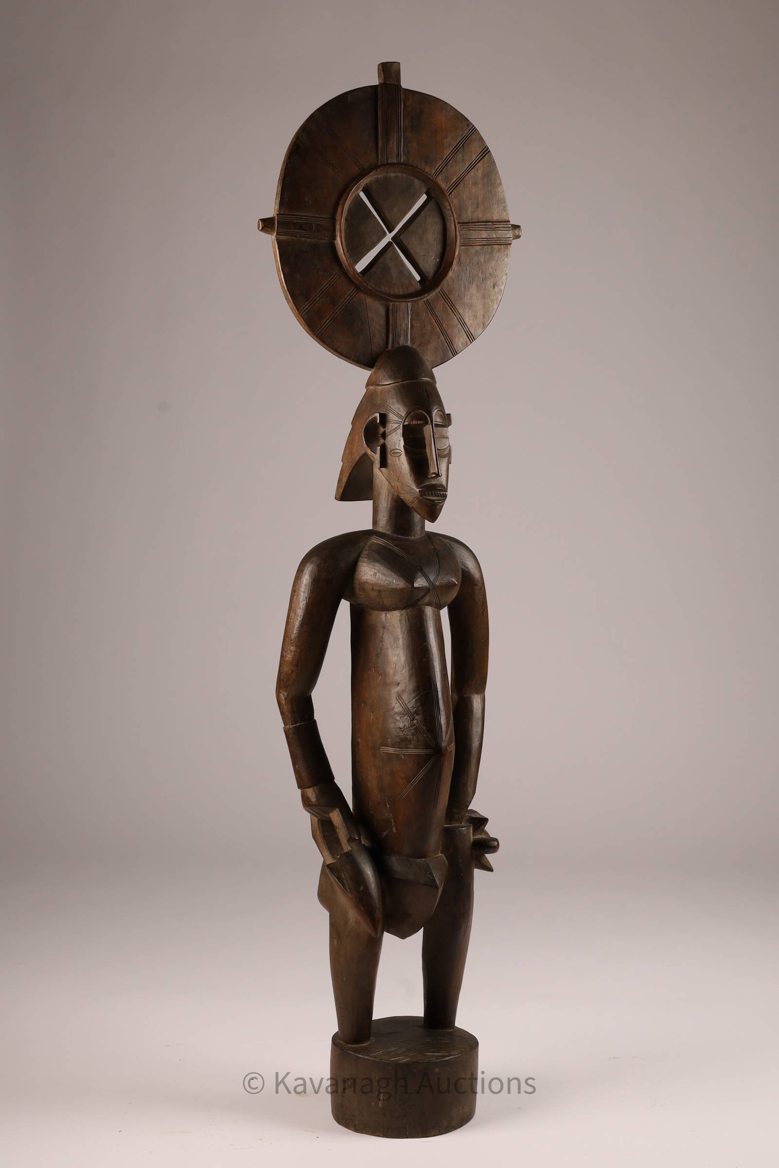 Senufo Guardian Ivory Coast Carved Wood Statue Auction