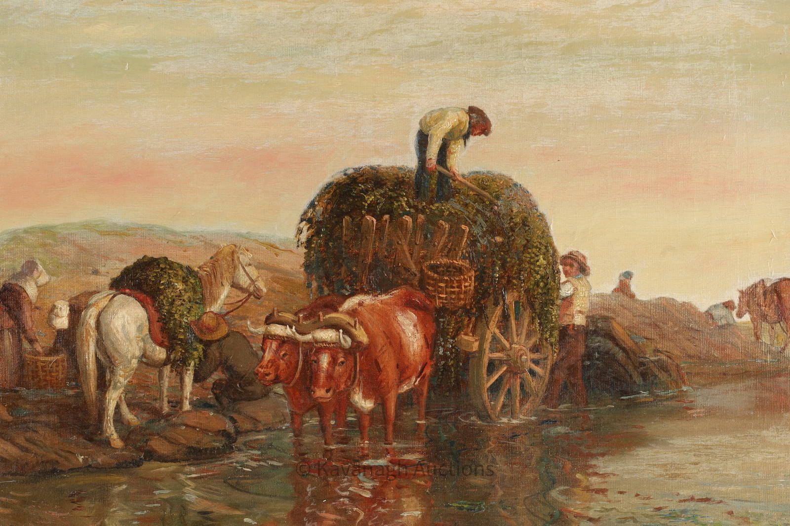 John A. Fraser Oil Painting Maritime Landscape Auction