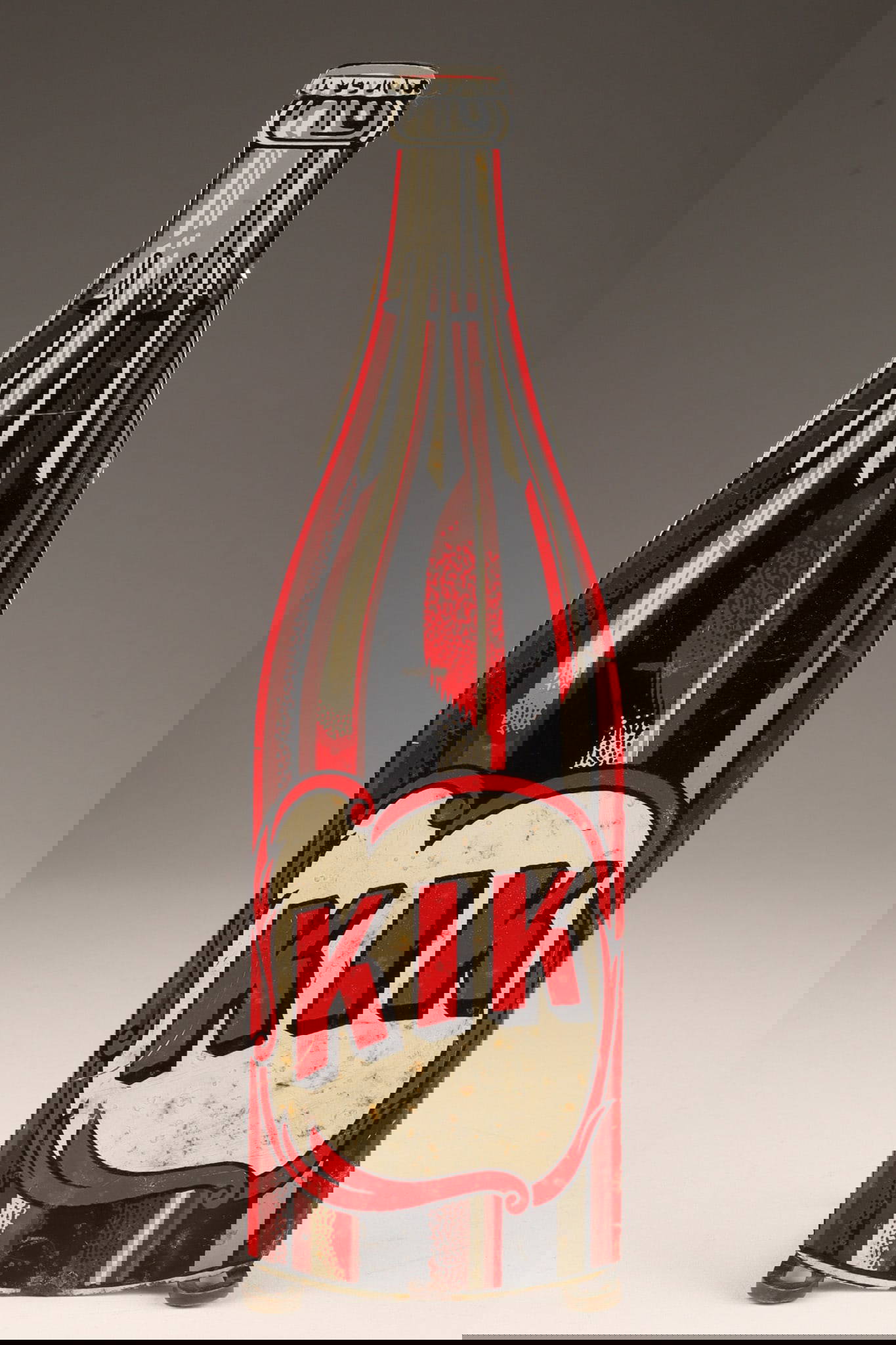 Vintage Kik Cola Tin Embossed Advertising Sign Auction