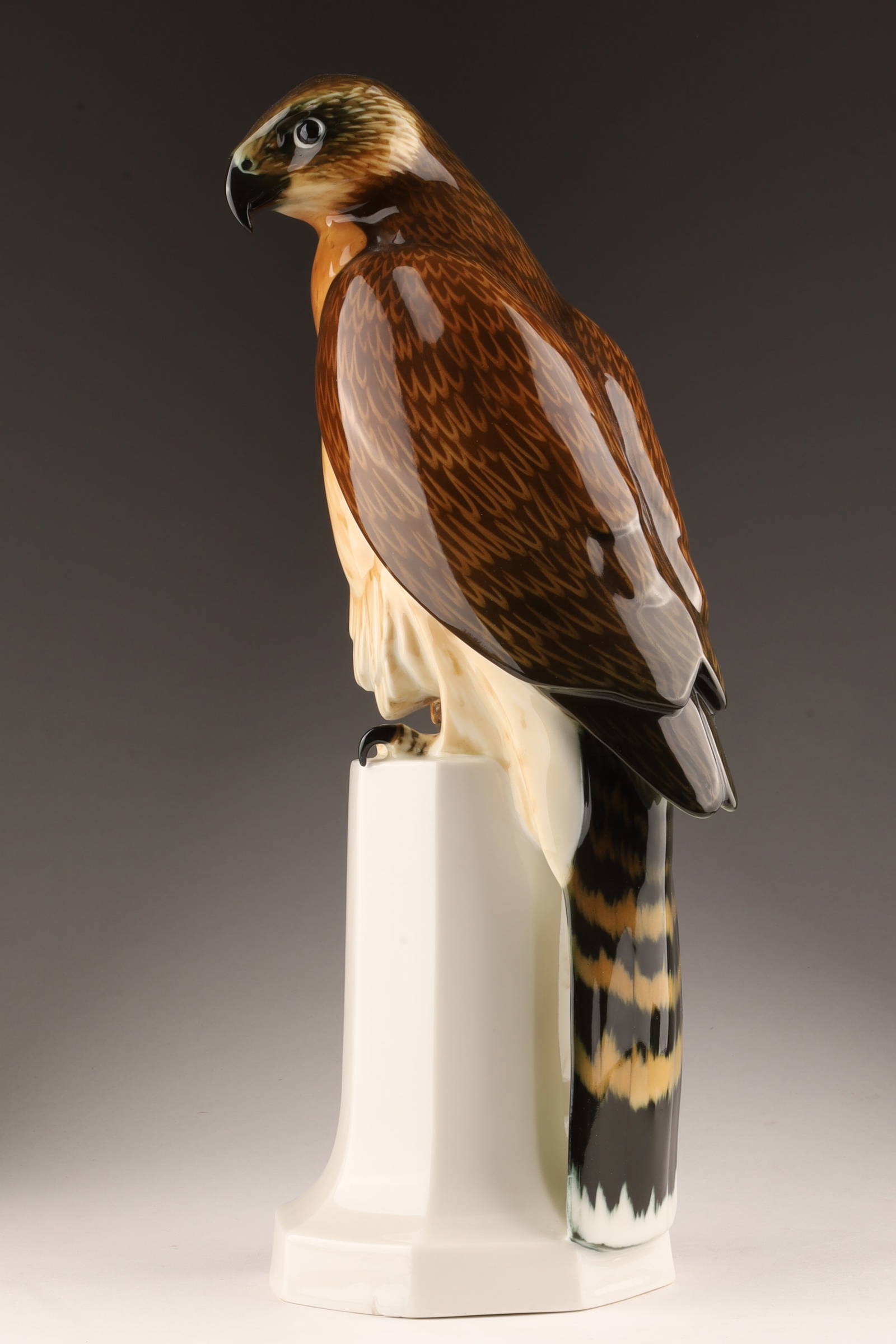 Germany Porcelain Hutschenreuther Falcon Sculpture Auction