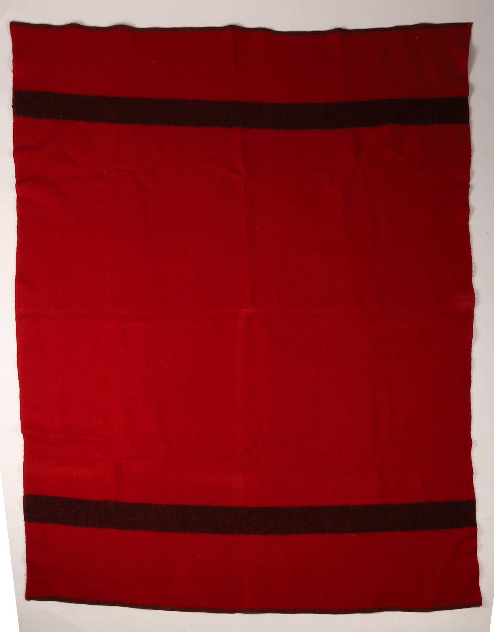 Hudsons Bay Wool Red Black Stripe Trapper Blanket Auction