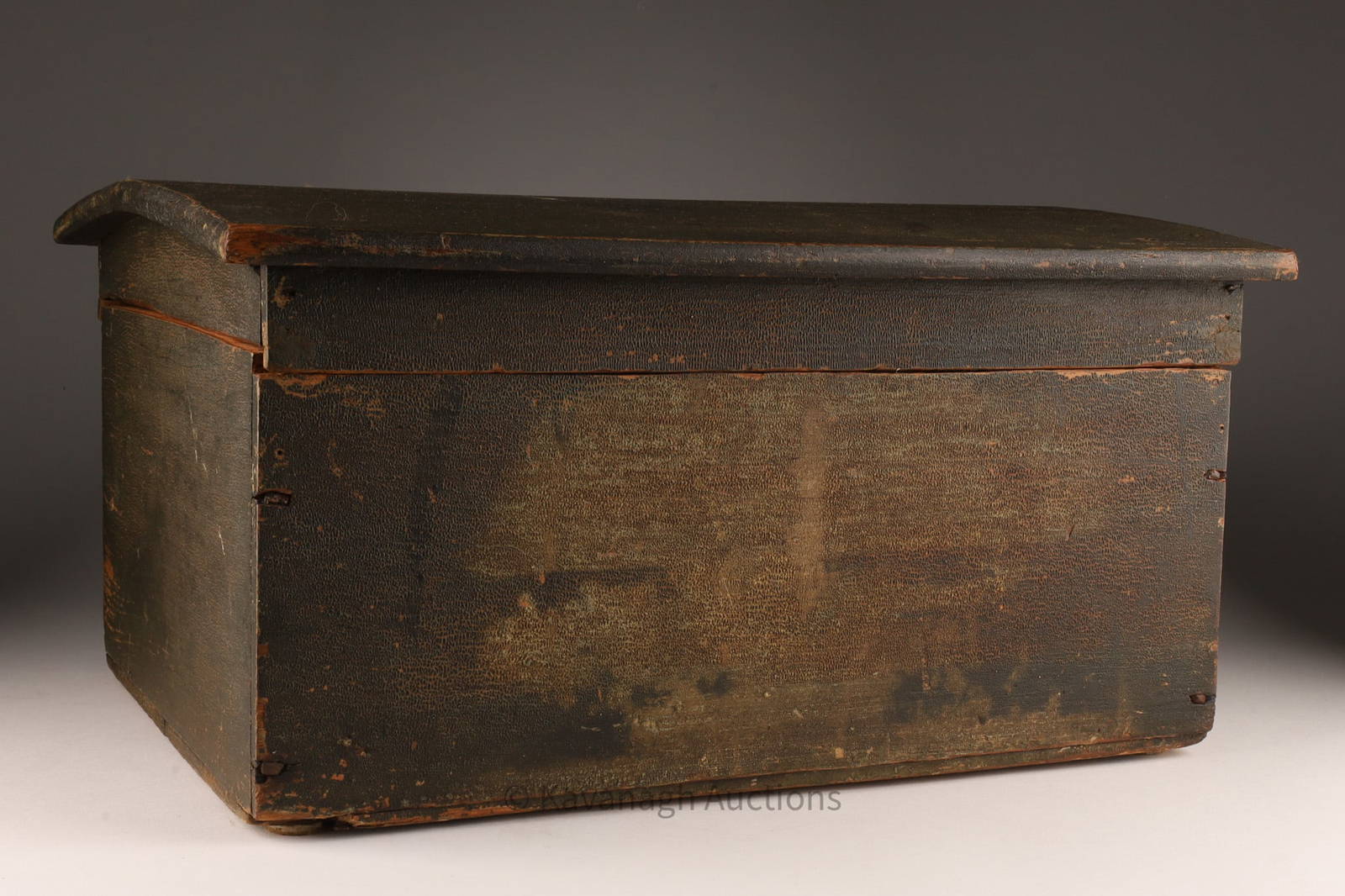 Antique 1830s Quebec Dome Box Original Paint Auction