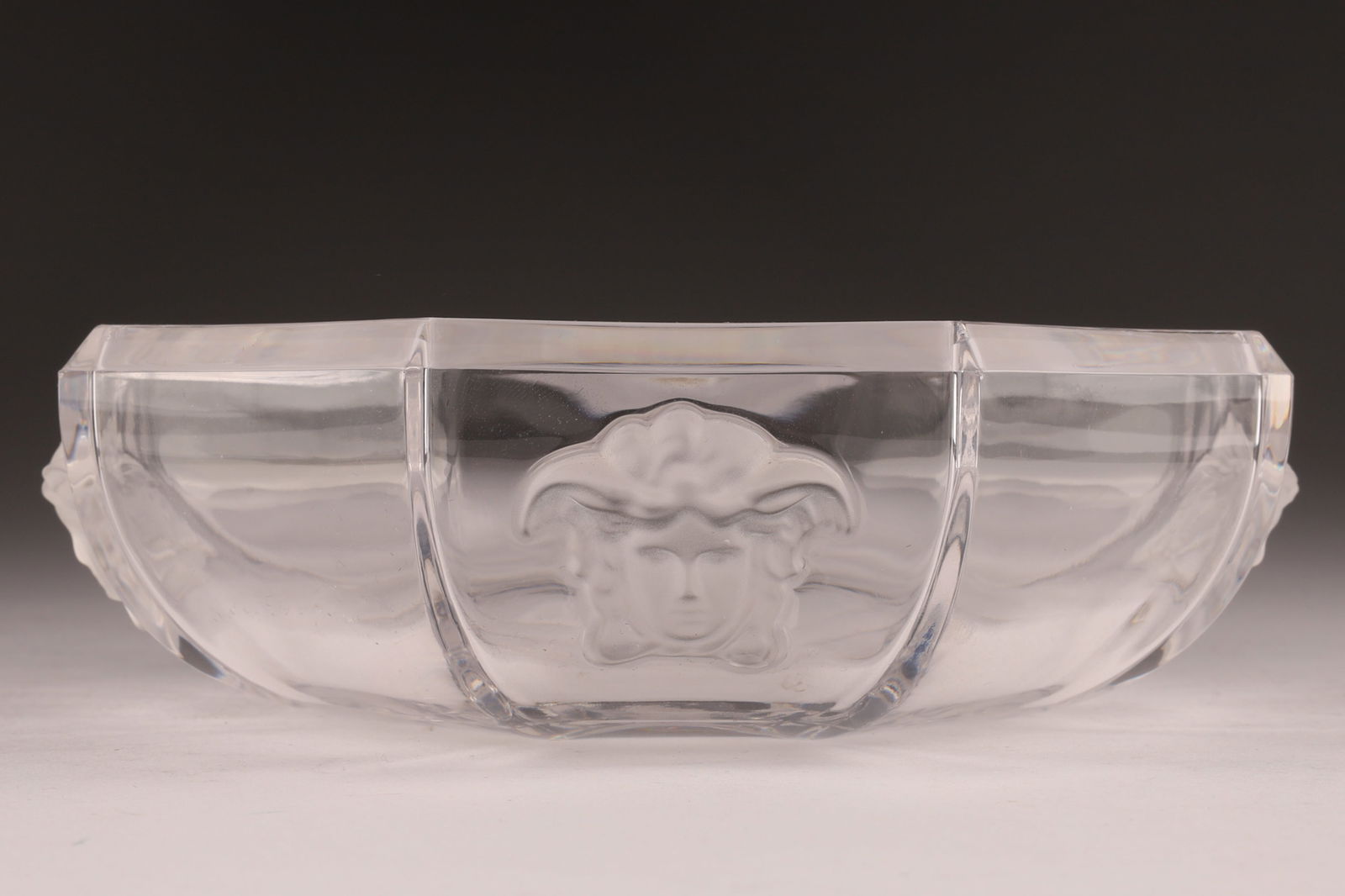 Versace X Rosenthal Medusa Lumiere Octagonal Crystal Bowl Auction