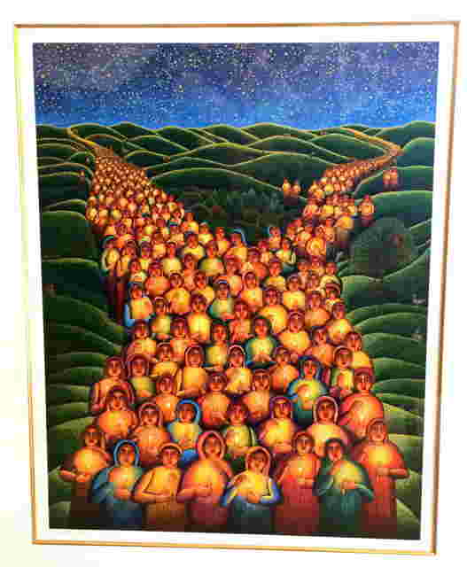 John August Swanson Serigraph Festival Of Lights