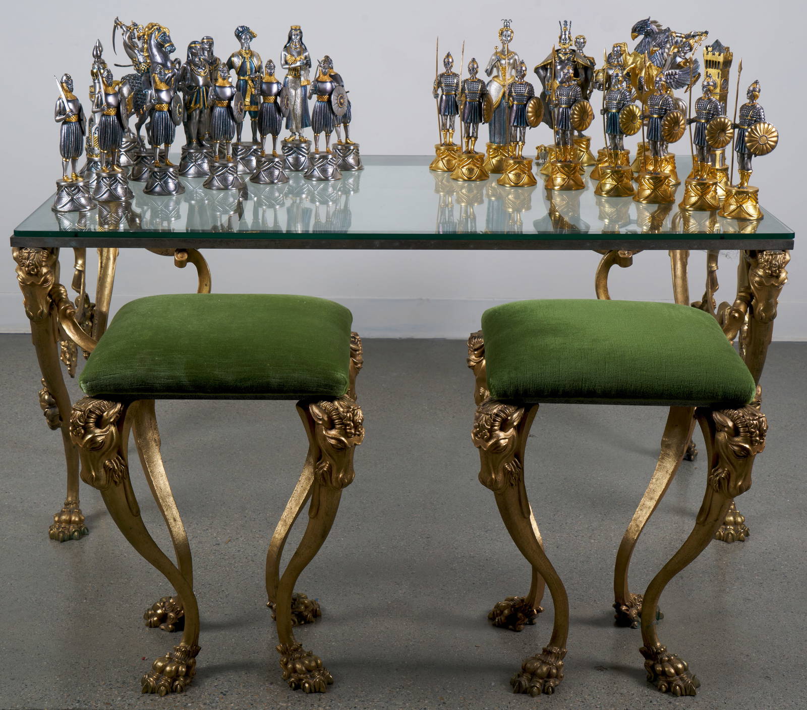 Piero Benzoni, 24kt Gold Plated Chess Set (italian, B. 1948) Auction