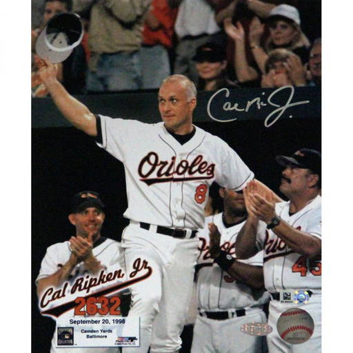 Cal Ripken Jr. 2632 Vertical 16x20 Photo W/ Text Overla