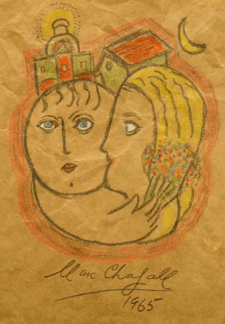 Marc Chagall: Mother & Child Drawing, 1965