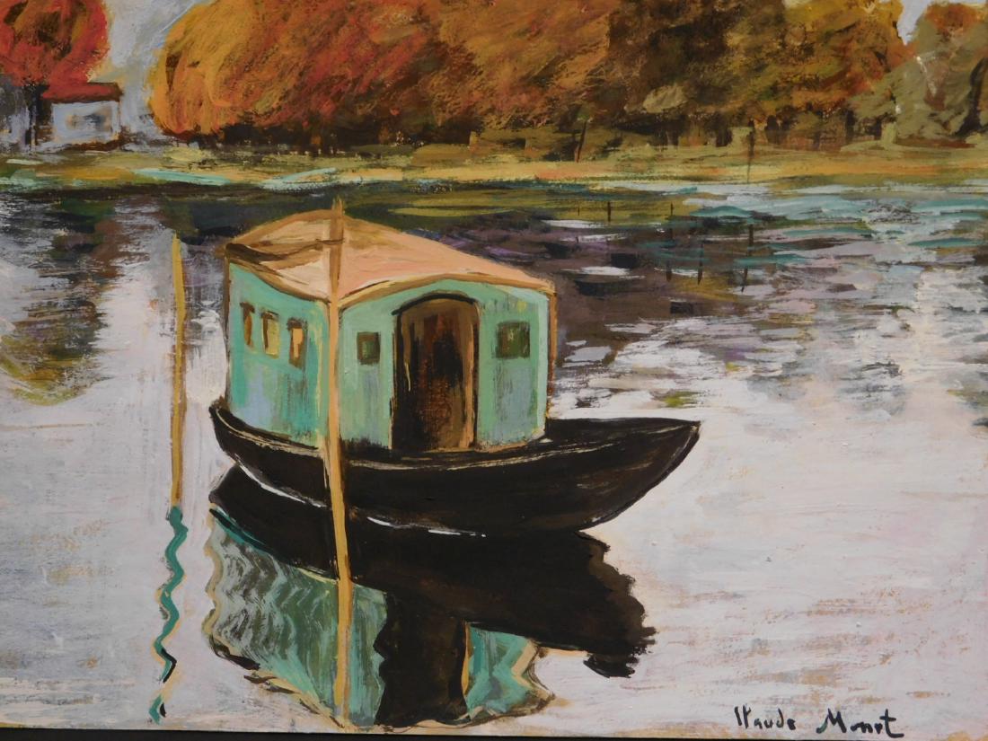 Claude Monet: Studio Boat, Tempera Study