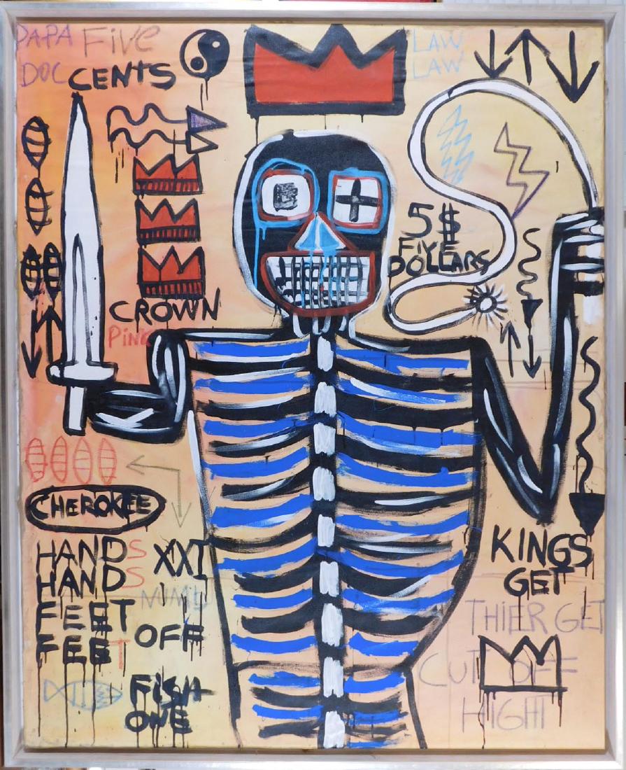 Jean-Michel Basquiat: Untitled Skeleton Man with Crown