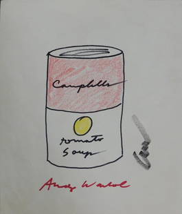 Andy Warhol (1928 1987) Soup Can Drawing