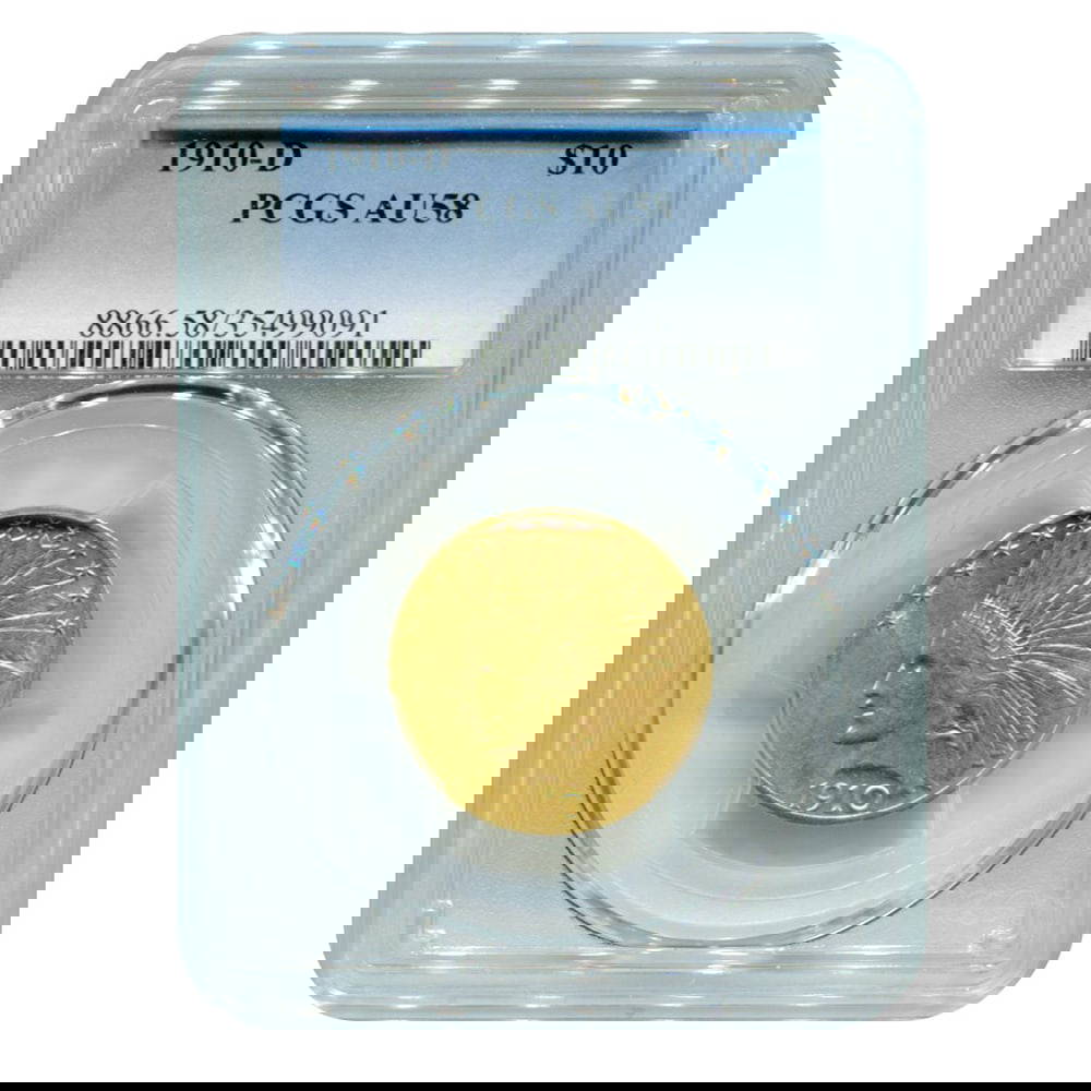 Certified Us Gold $10 Indian 1910-d Au58 Pcgs Auction