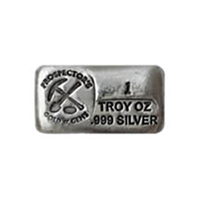 Prospectors Gold And Gems Silver Bar 1 Ounce .999 Fine Auction