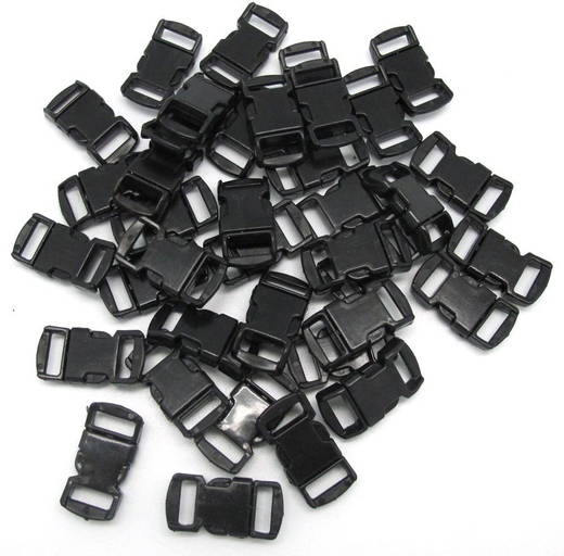 Paracord Bracelet Clips Black (small) Package Of 10