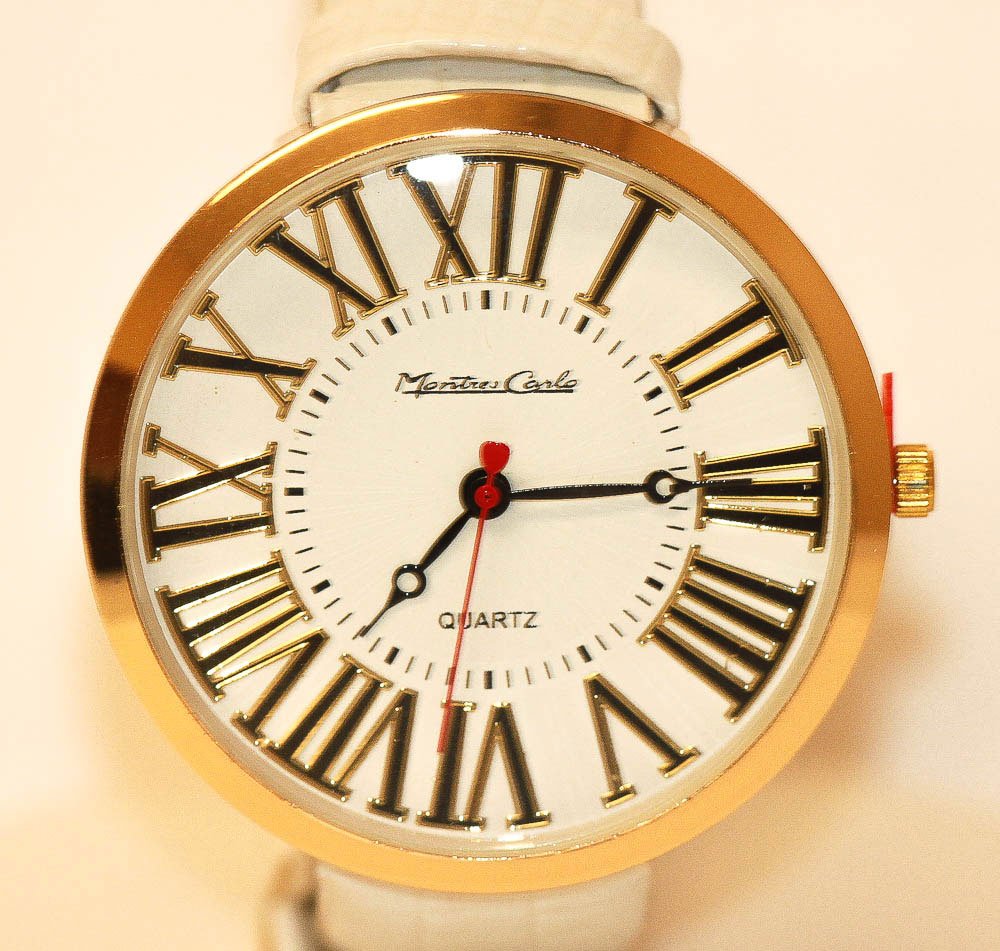 Montres Carlo Womens White Wrist Watch