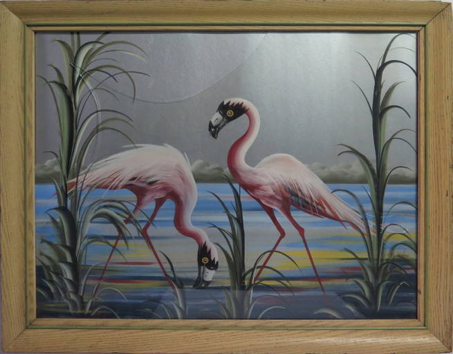 M. Devoe, "Flamingo" - May 27, 2016 | A & A Antique Gallery Corp in NY
