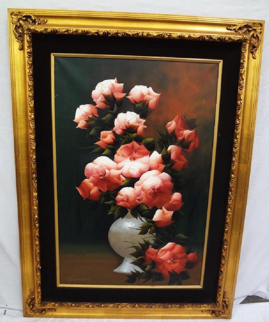 Lamont Original Oil on Canvas "Pink Roses in Vase" - Jun 24, 2017 ...