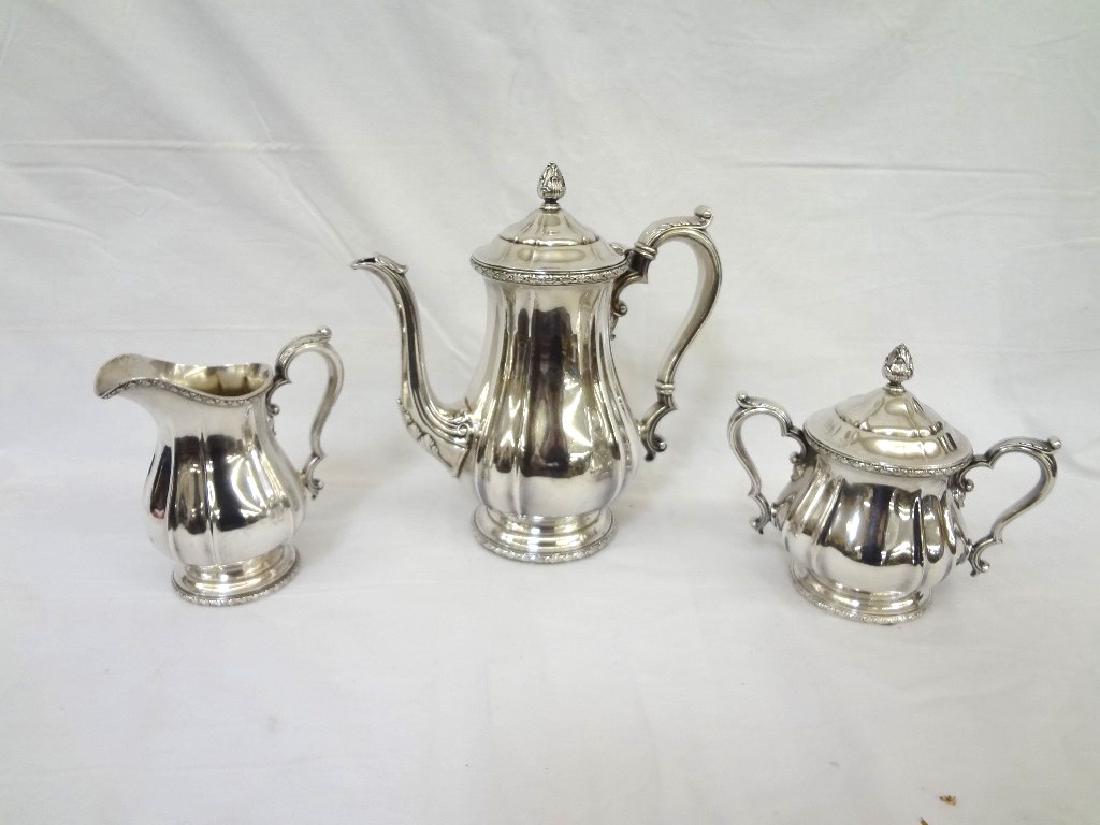 Gorham Silver Plate Tea Set Tea Pot, Creamer and Sugar
