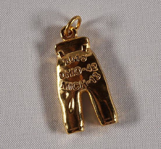 2015 Ohio State Football Player's Gold Pants Charm