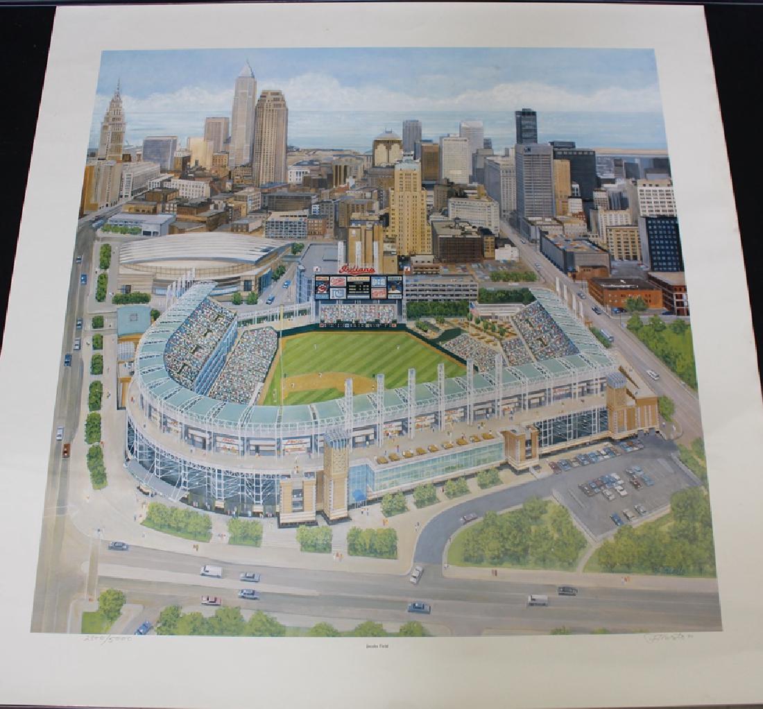 Jacobs Field James Trusilo S/N Lithograph