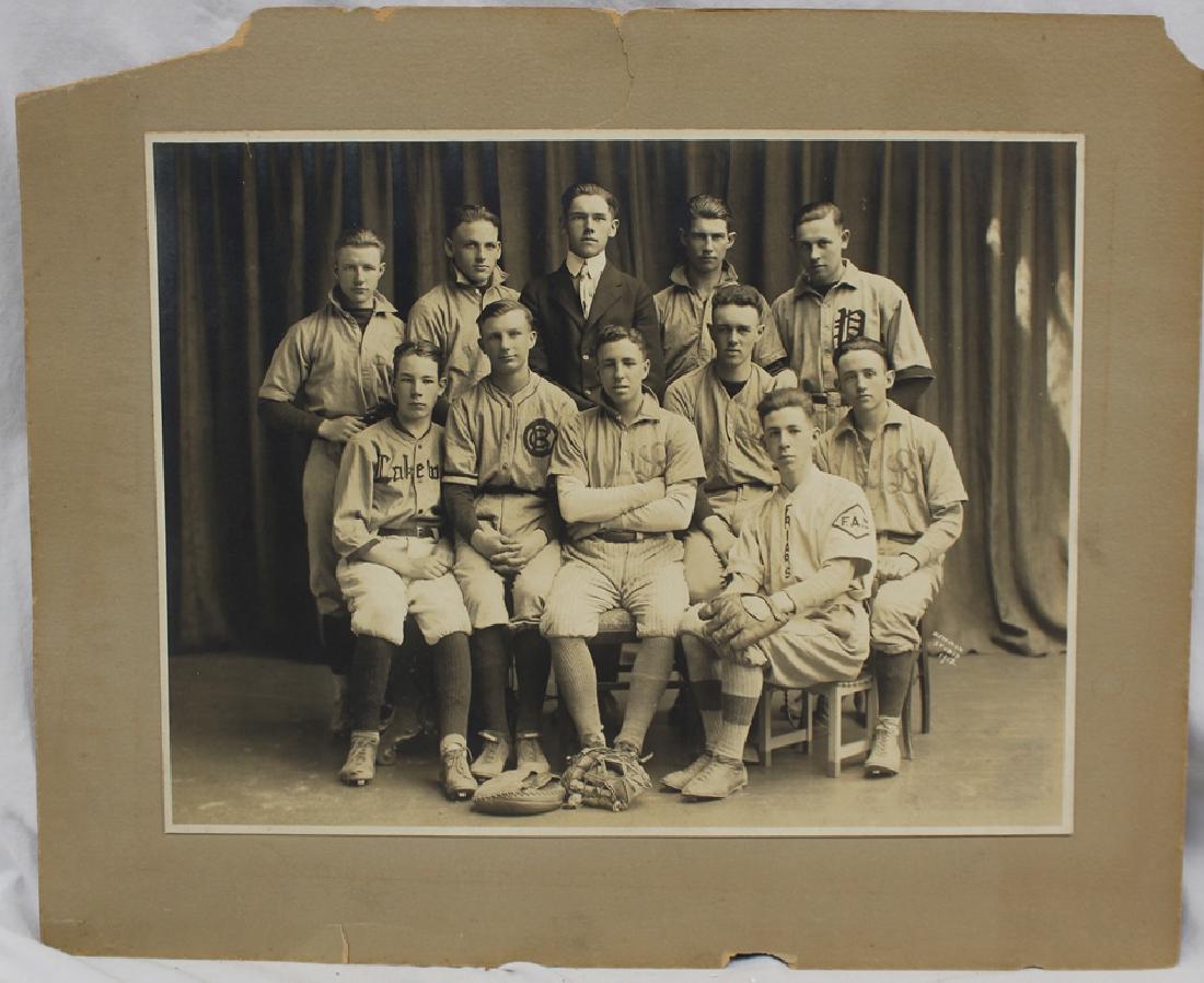 1912 Baseball Team Cabinet Photo