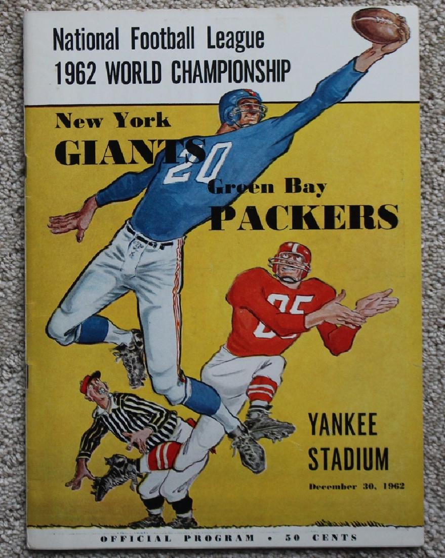 1962 Green Bay Packers Vs. N.y. Giants Nfl Championship