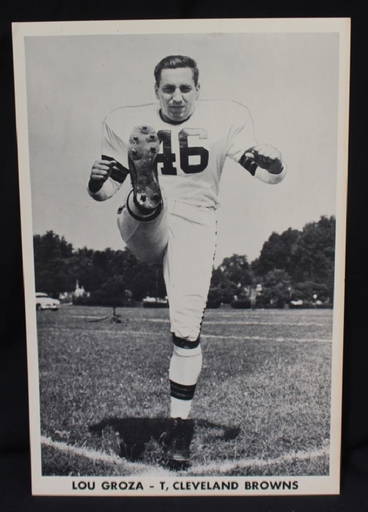 Early 1950's Lou Groza Cleveland Browns Broadside