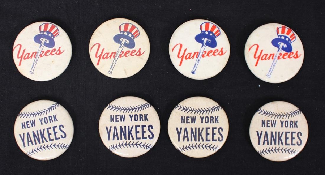 (8) 1950's Era New York Yankees Pins