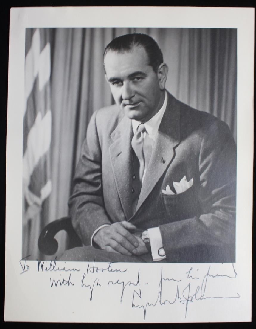 Lyndon B. Johnson signed and personalize photo as