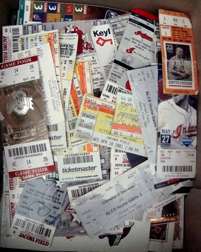 Cleveland Sports Ticket Stub Lot, Browns, Indians