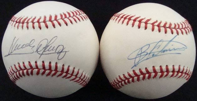 Sandy Alomar, Bartolo Colon Single Signed Balls