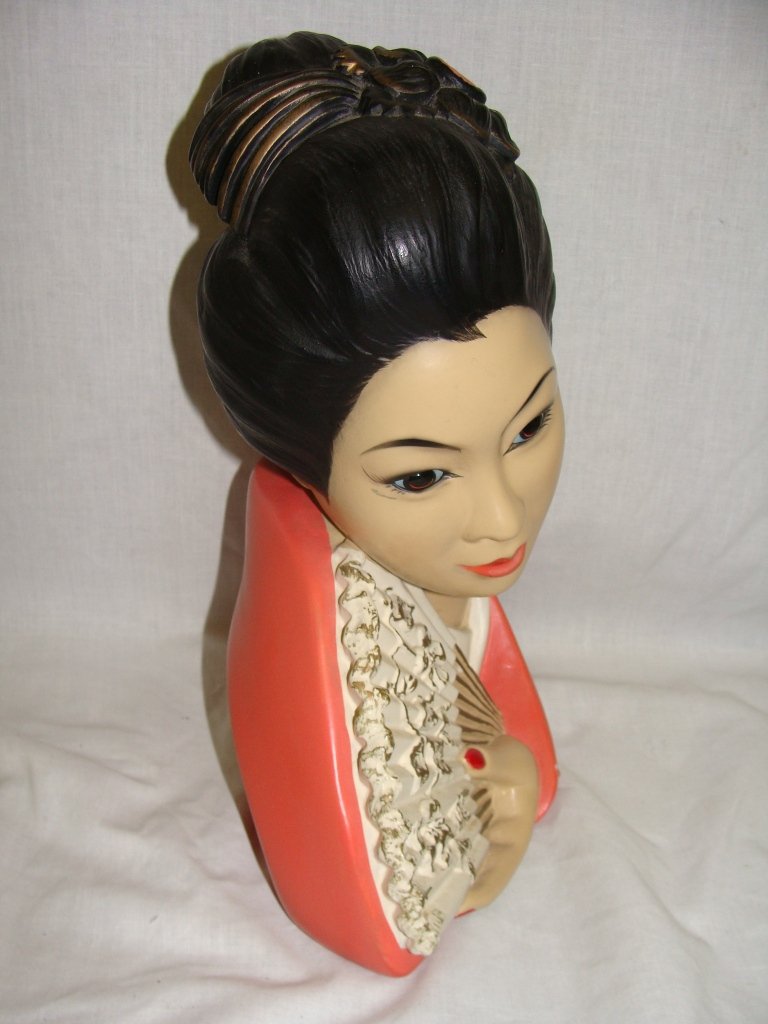 MARWAL BY BROWER 1965 ORIENTAL CHALKWARE BUST