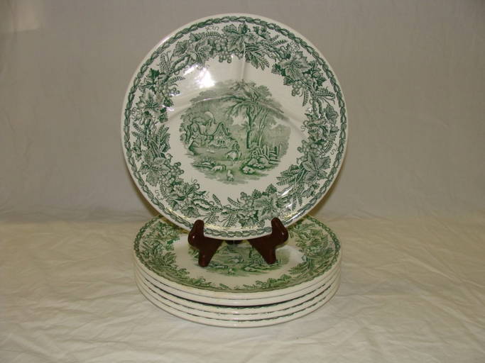 Set 6 Booths British Scenery China Divided Plates